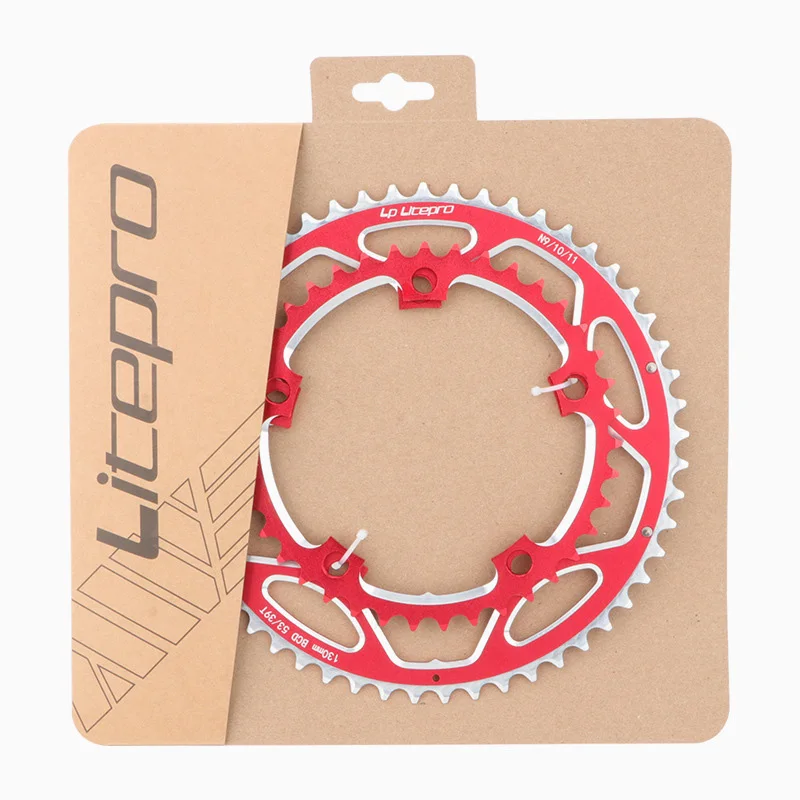 LP-Litepro-Bicycle-Chainring-Double-130BCD-53t-39t-Round-Aluminum-Alloy ...