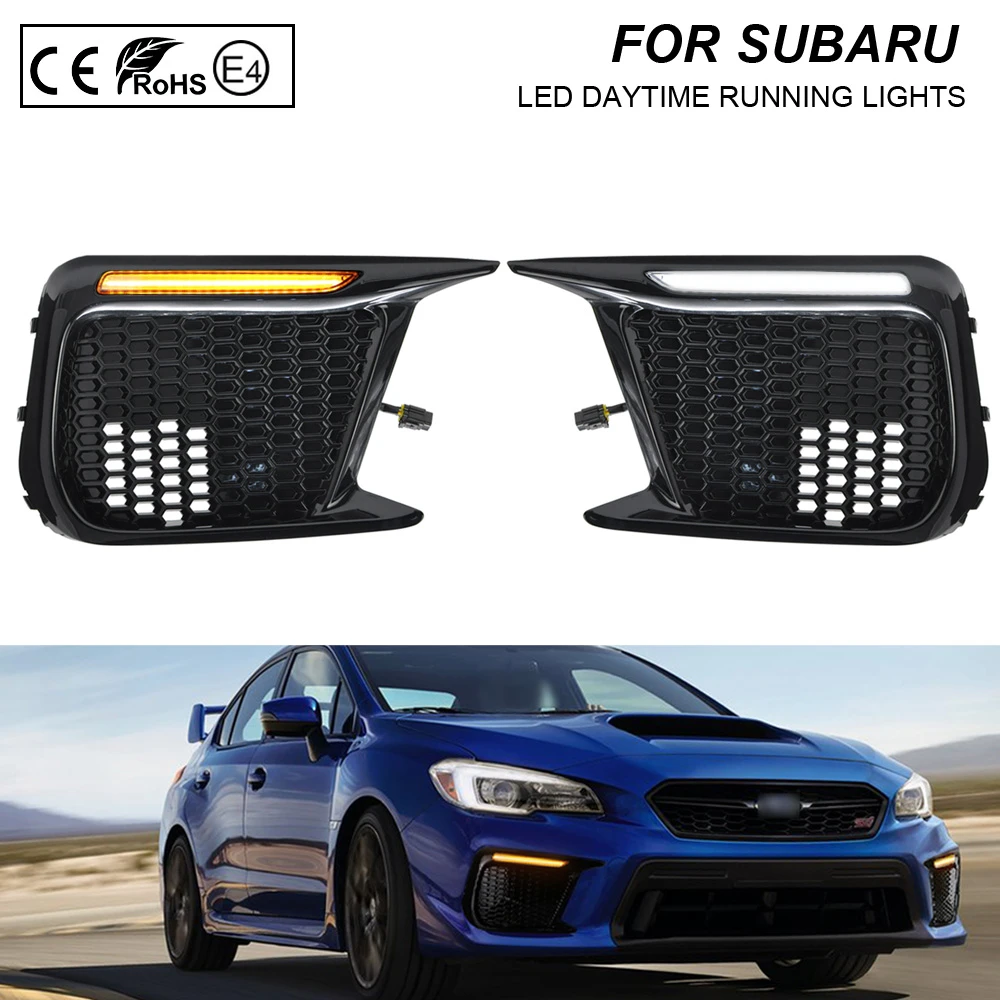 LED DRL Daytime Running Light Bezels Fog Lamp Indicator Dynamic LED ...