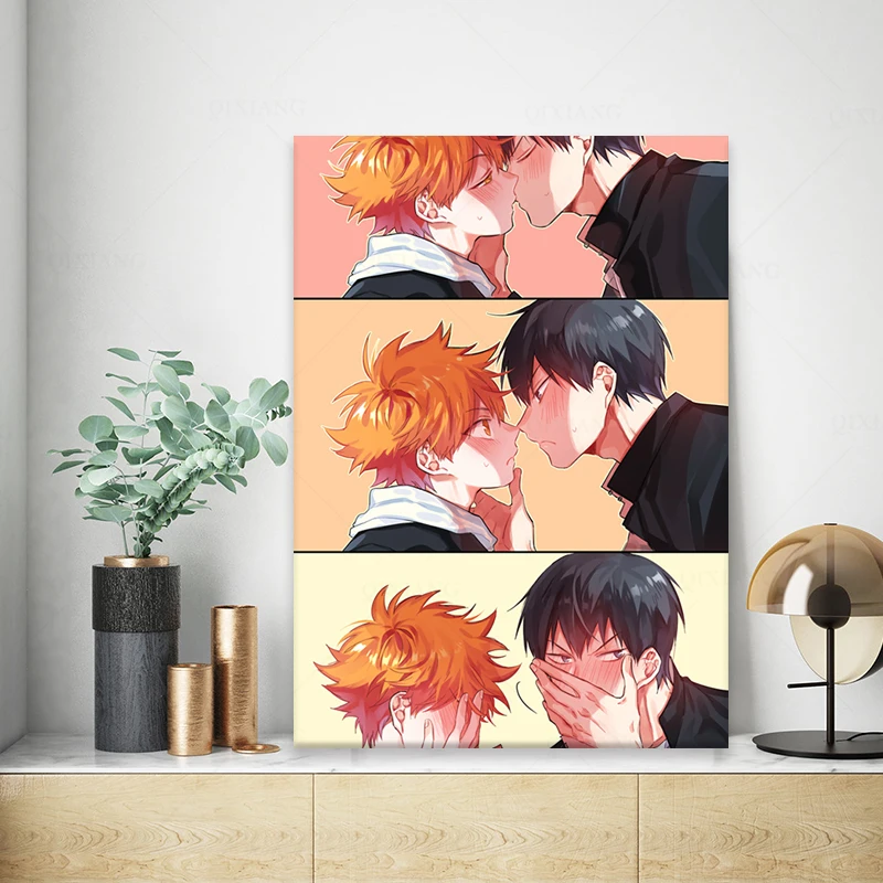 Haikyu Yaoi Shoyo X Tobio Anime Poster Canvas Painting Wall Decoration ...