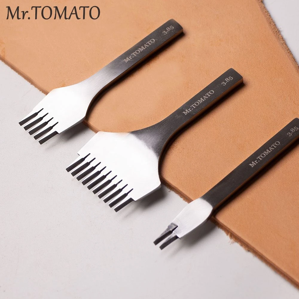 Polished Tooth Prongs Leather Stitching Punch Tool Chisel Leather Hole ...