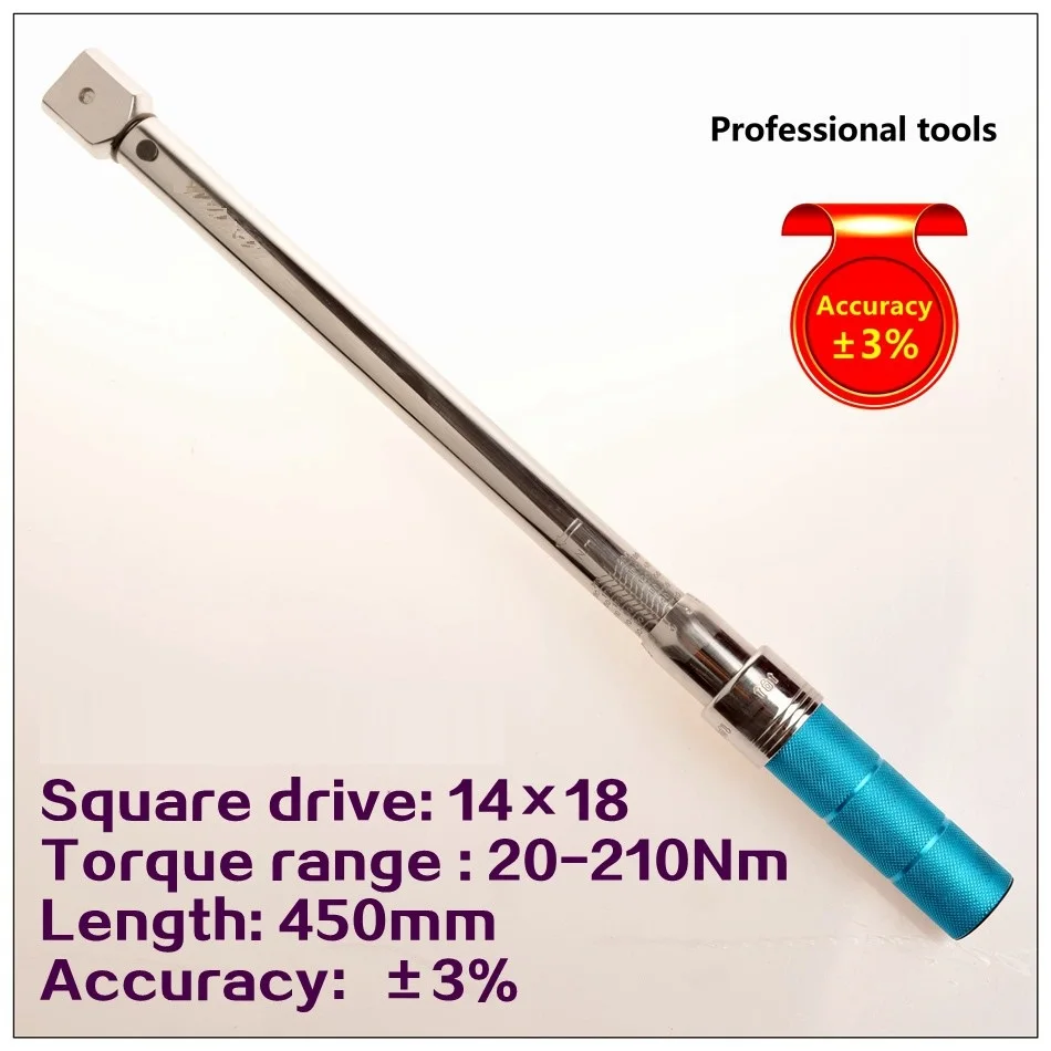 14x18 20-4000n.m 3% Open Torque Wrench Without Head Adjustable Torque ...