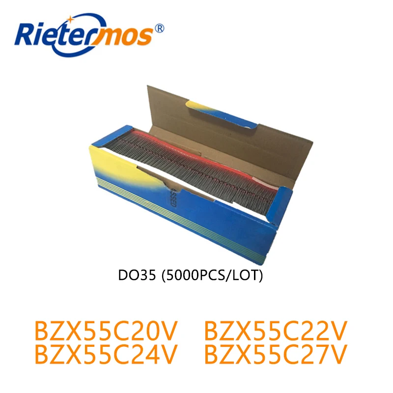 5000PCS BZX55C20V BZX55C22V BZX55C24V BZX55C27V BZX55C 20V 22V 24V 27V ...
