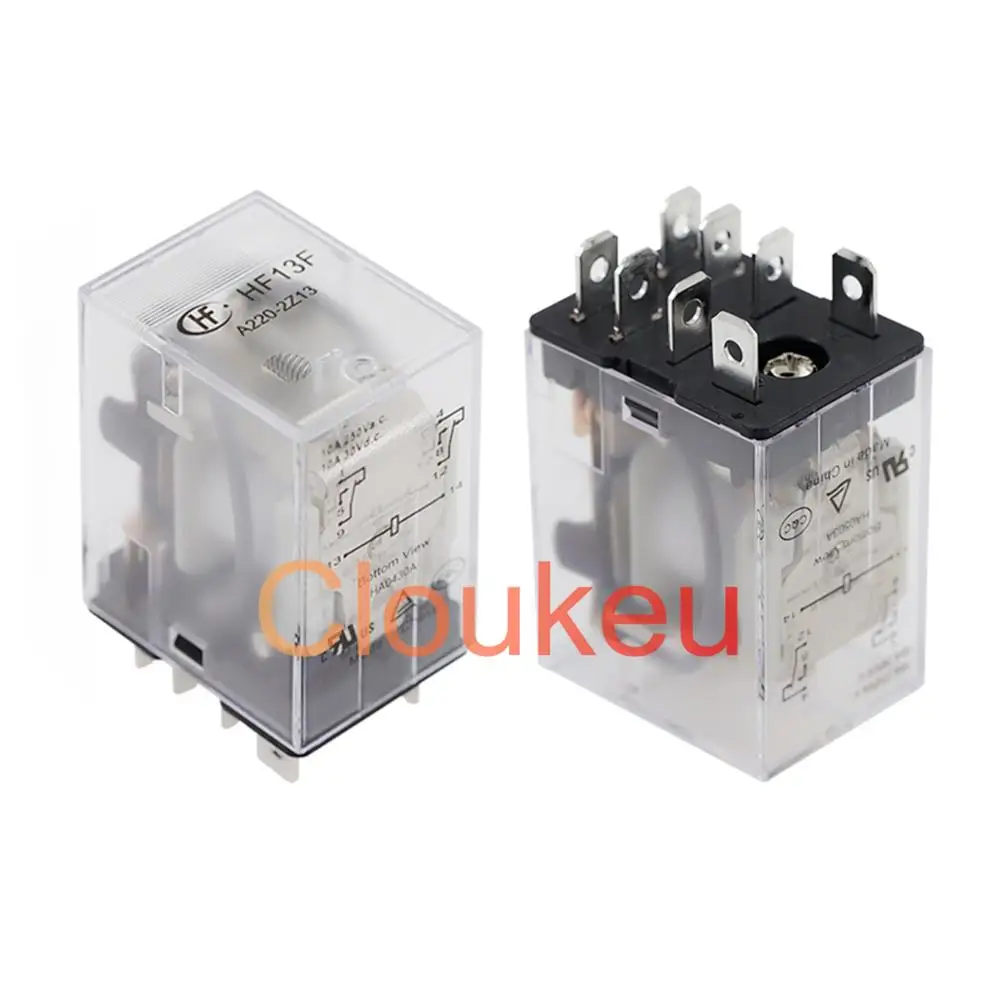 Relay JQX 13F HF13F 005 012 024 A220 2Z13 5V 12V 24V 220V 10A 8pin ...