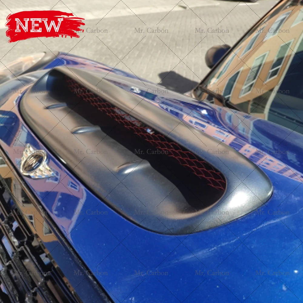 FOR MINI COOPER S R53 DUELL AG STYLE CARBON FIBER GLASS HOOD SCOOP TRIM ...