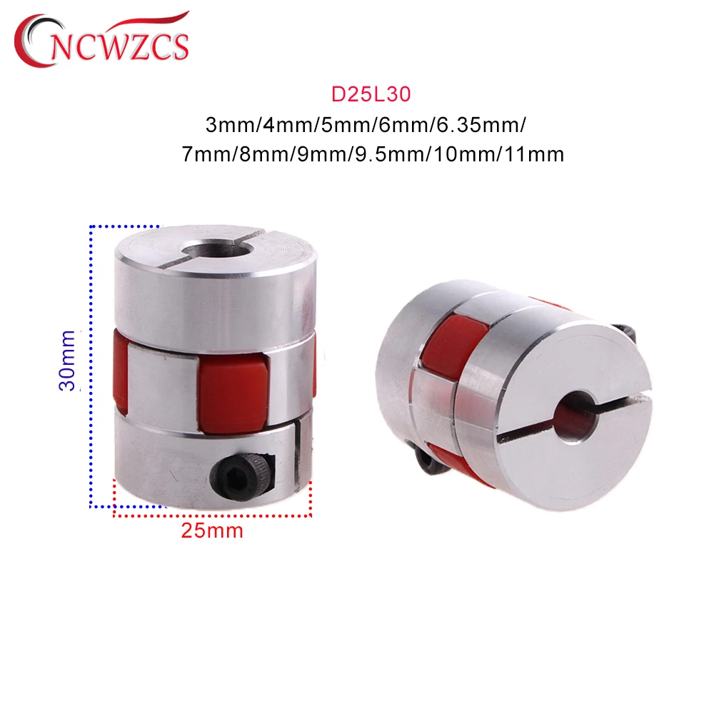 1PCS Flexible Plum Shaft Coupling D25L30 CNC Stepper Motor Coupler Jaw ...