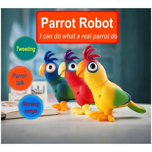 EKSLEN Parrot Robotic Voice Robots for Children Voice Command Contact ...