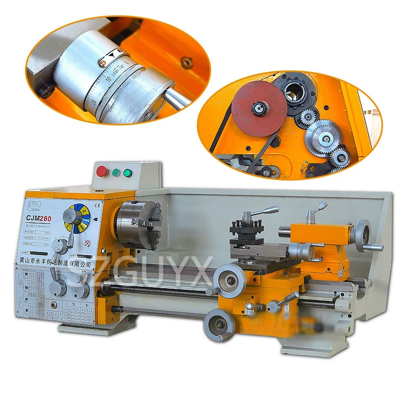 Desktop Multifunctional Variable Speed Lathe All Metal Gear Household ...
