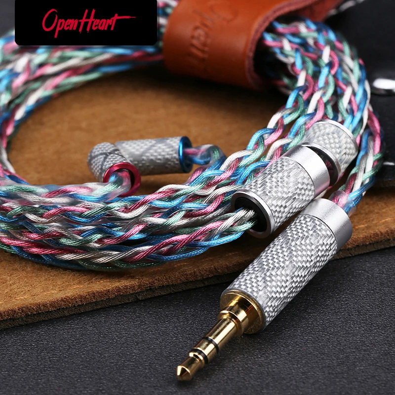 OPENHEART 8 Core Silver-copper alloy Cable Multicolor 0.78 2Pin MMCX 3. ...