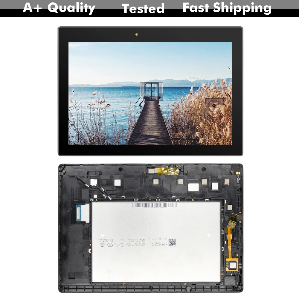 Pantalla LCD táctil para móvil, montaje de cristal digitalizador con marco, para Lenovo Tab 3 ...