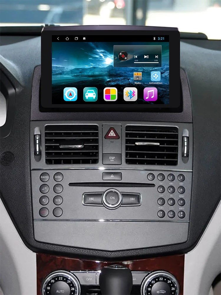8-8-Android-10-Car-Navigation-Radio-Player-For-Benz-C200-W204-2005-2012 ...