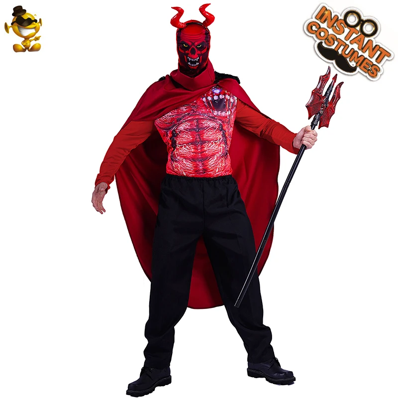 Adult Devil Costume Halloween Cosplay Fancy Dress Role Play Evil ...