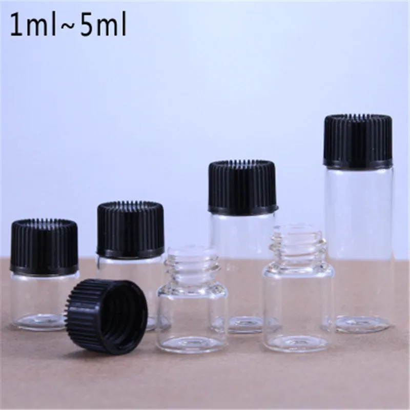 100pcs-1ml-2ml-3ml-5ml-clear-Glass-Bottle-Empty-For-Essential-Oil ...
