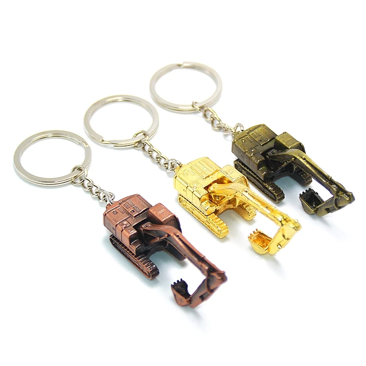Free Shipping 10pcs/lot Mini 3d Excavating Machinery Keychains ...