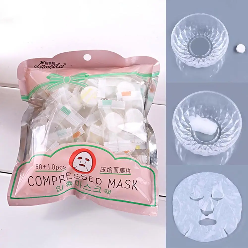 60pcs-pack-Compressed-Face-Mask-Disposable-Cotton-Facial-Masks-Paper ...