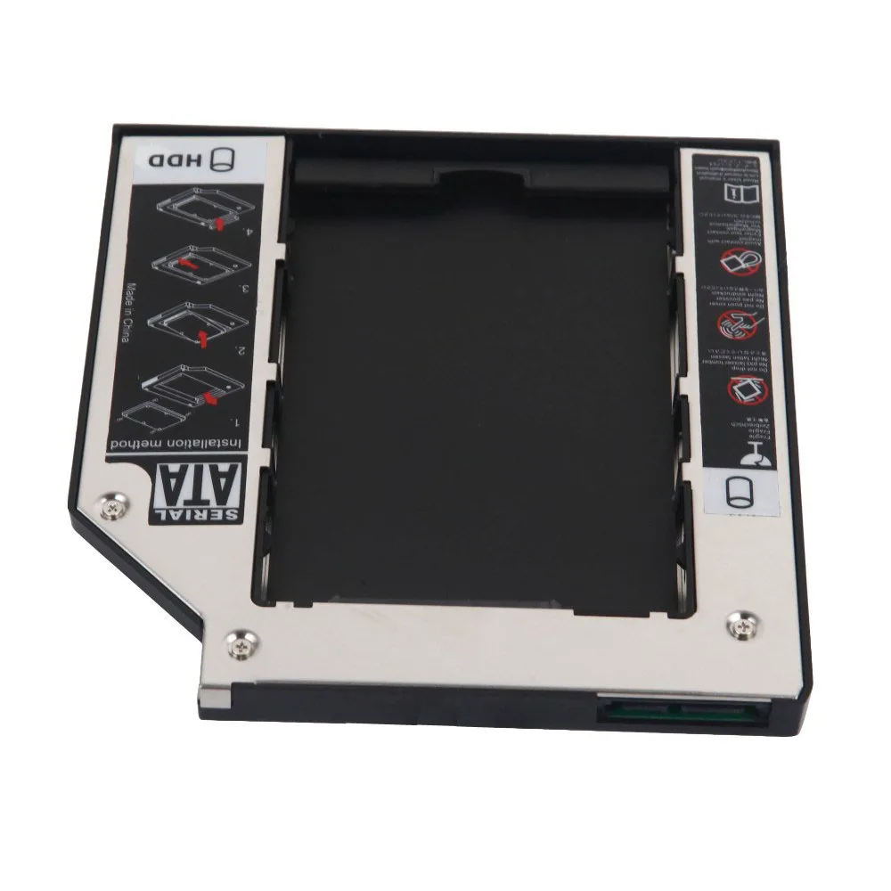 With Bezel Front Panel 2nd Sata 2.5" Hard Drive Hdd Ssd Optical Caddy ...