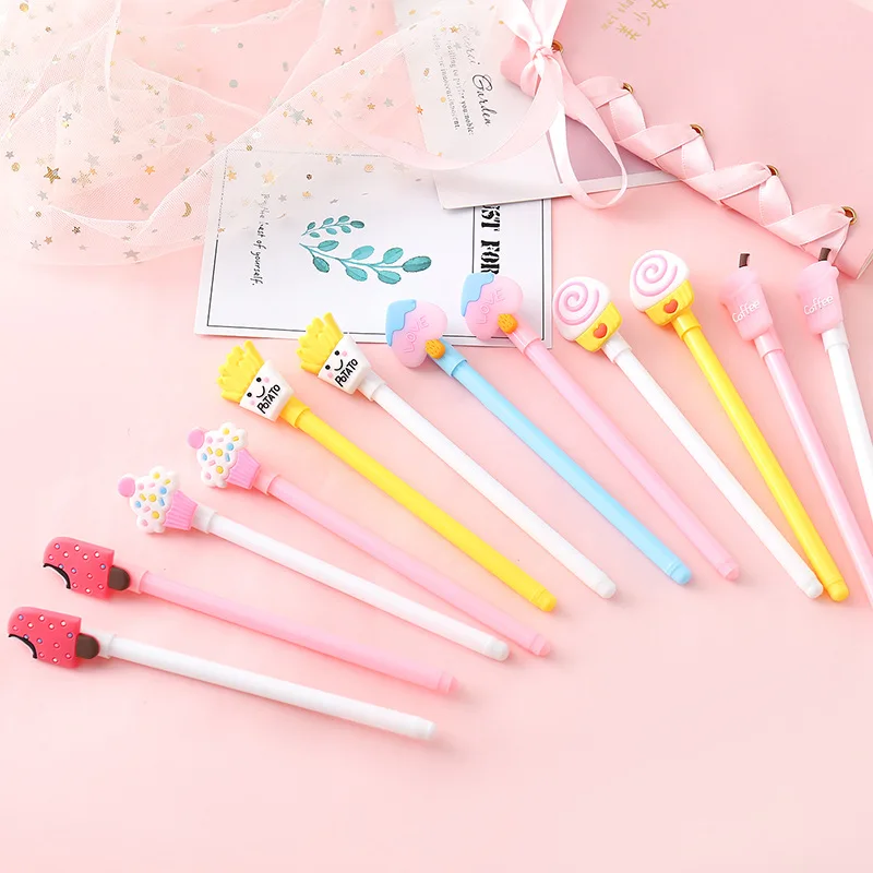 Caneta-gel-coreana-criativa-charmosa-comida-50-pe-as-canetas-dos ...