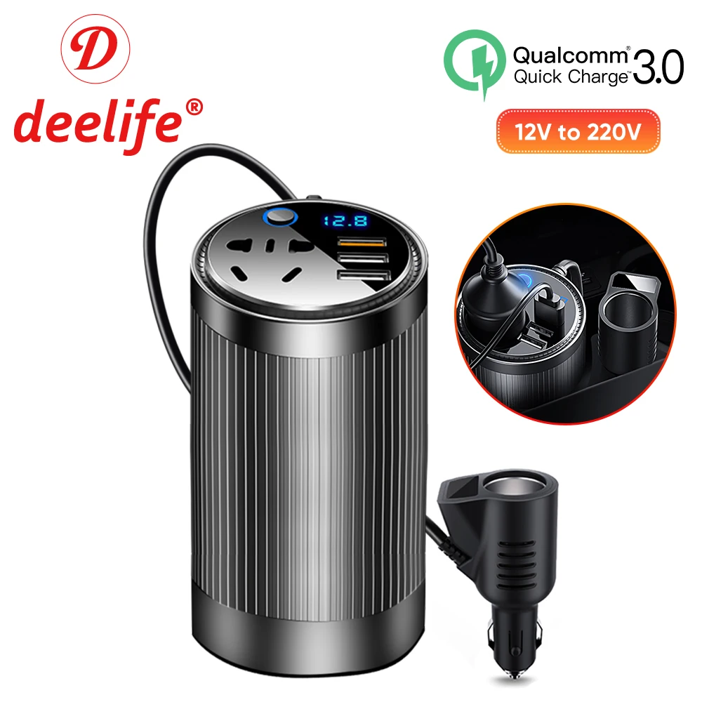 Deelife-200W-Car-Converter-12v-to-220v-Power-Inverter-DC-12-V-AC-220-V ...