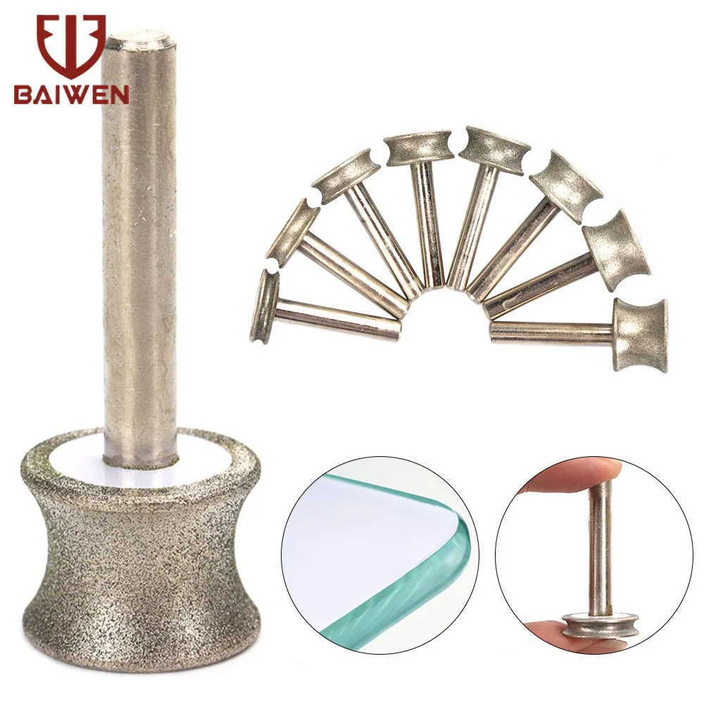 Concave Diamond Abrasive Grinding Wheel Glass Round Burr Drill Bits 2mm ...