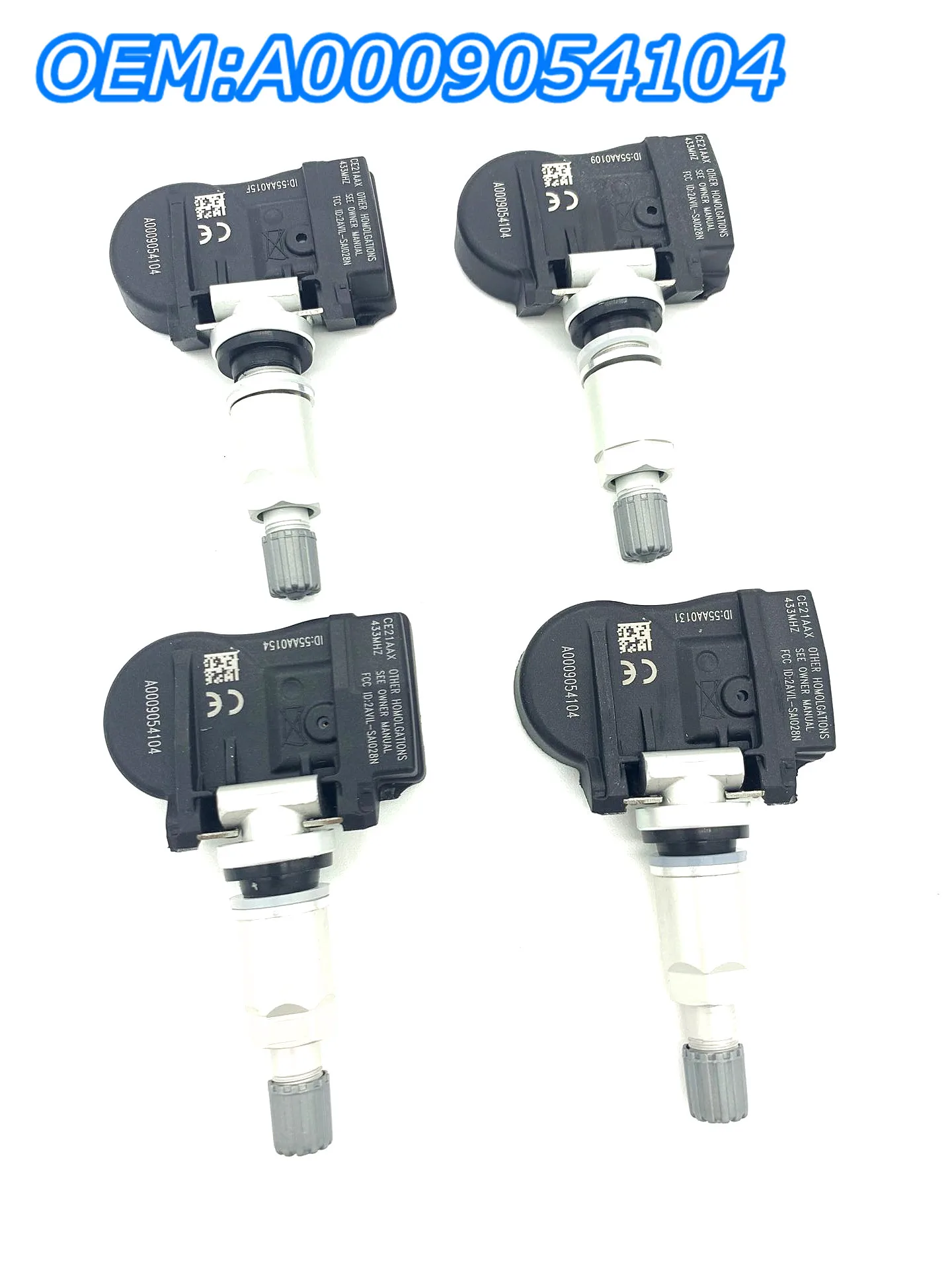 4 Pcs A0009054104 TPMS Tire Pressure Sensor Monitoring System 433MHz ...