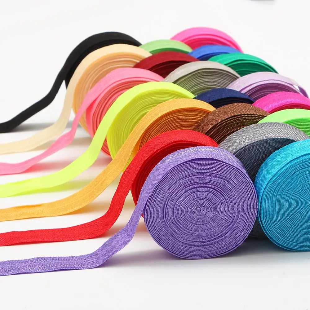5 yards Elastic 15mm Colorful Round Elastic Band Round Elastic Rope ...
