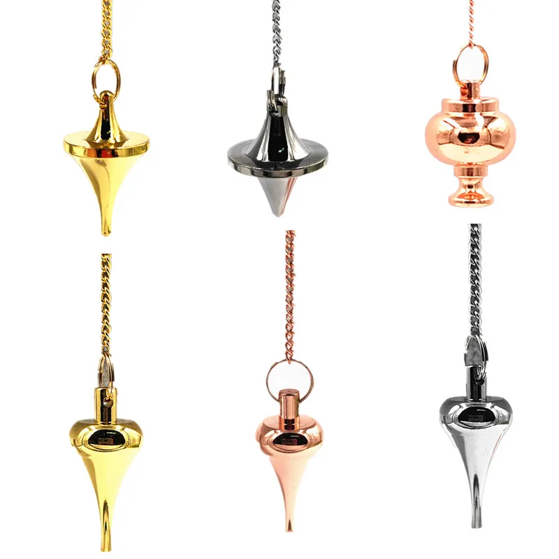 Metall-Pendel-Healing-W-nschelrute-Scrying-Punkt-Ball-gyptischen-Spule-kupfer-pendulo ...