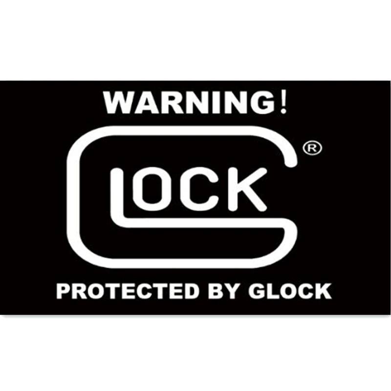 60x90cm/90x150cm/120x180cm Flaglink Black Glock Flag Firearms Warning ...
