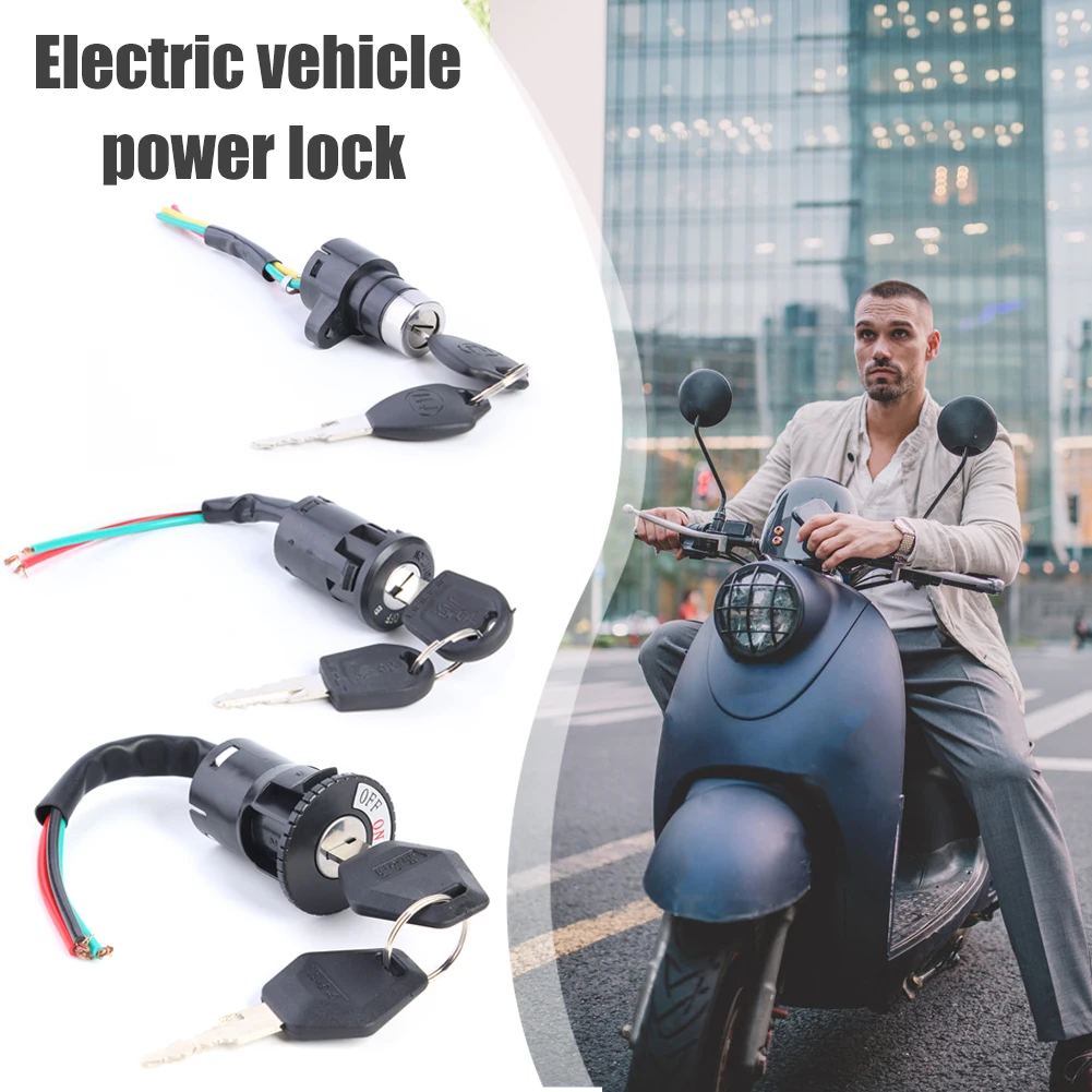 Universal-1x-E-Bike-Key-Power-Lock-Electric-Bicycle-Ignition-Switch ...