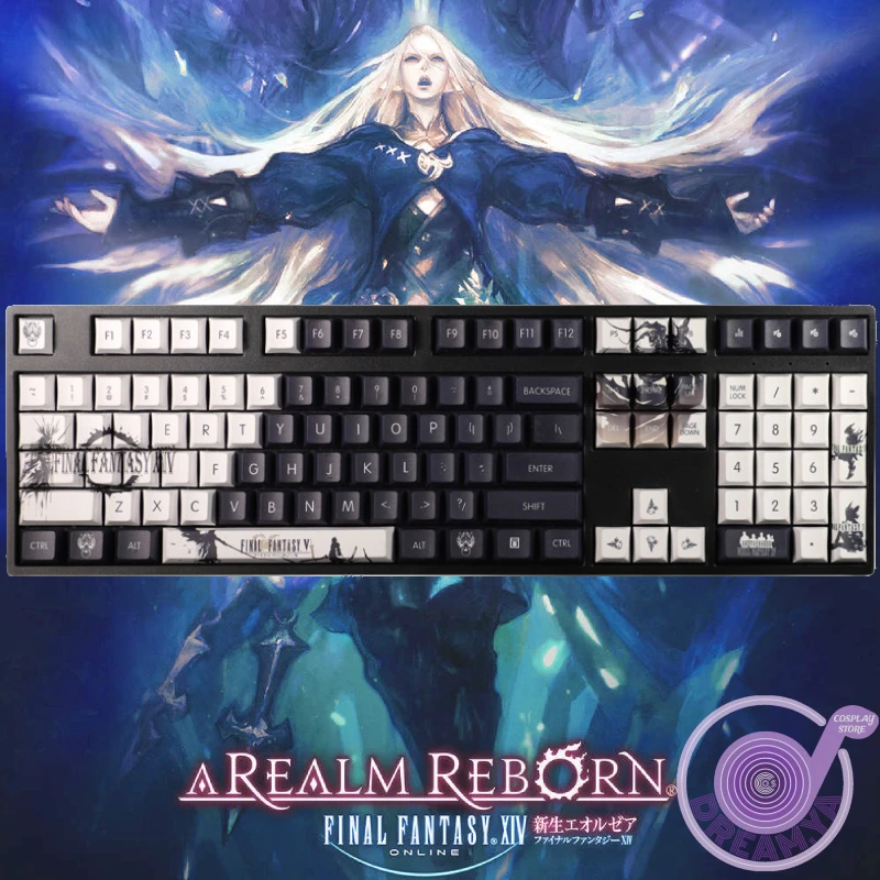Game-FINAL-FANTASY-14-Theme-Cosplay-Mechanical-Keyboard-Keycaps-for-87 ...
