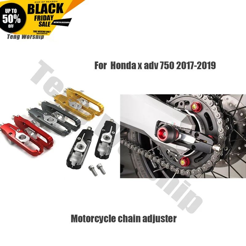 motorcycle chain adjusterTensioners CNC Aluminum For Honda x adv 750 ...