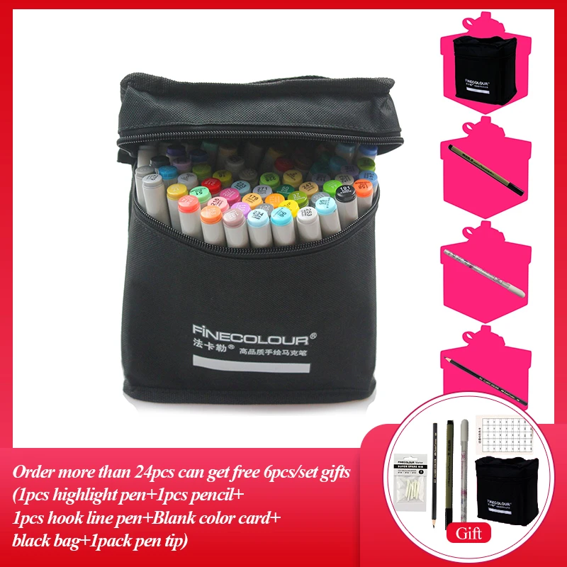 Finecolour Alcohol Markers Brush | Finecolour Markers 160 Colors ...