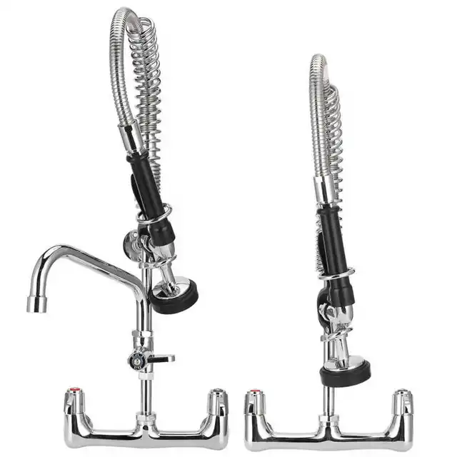 PrecisionFlow™ Commercial Kitchen Faucet with Sprayer - FaucetBazaar 1