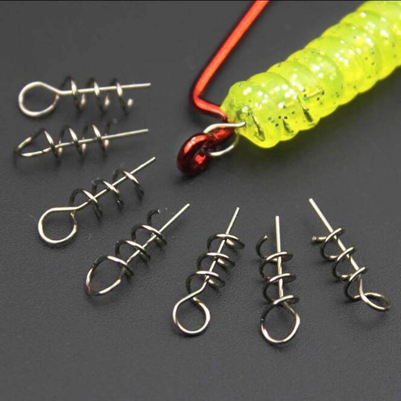 50 Or100pcs/lot Spring Lock Pin Crank Hook Fishing Connector Stainless ...