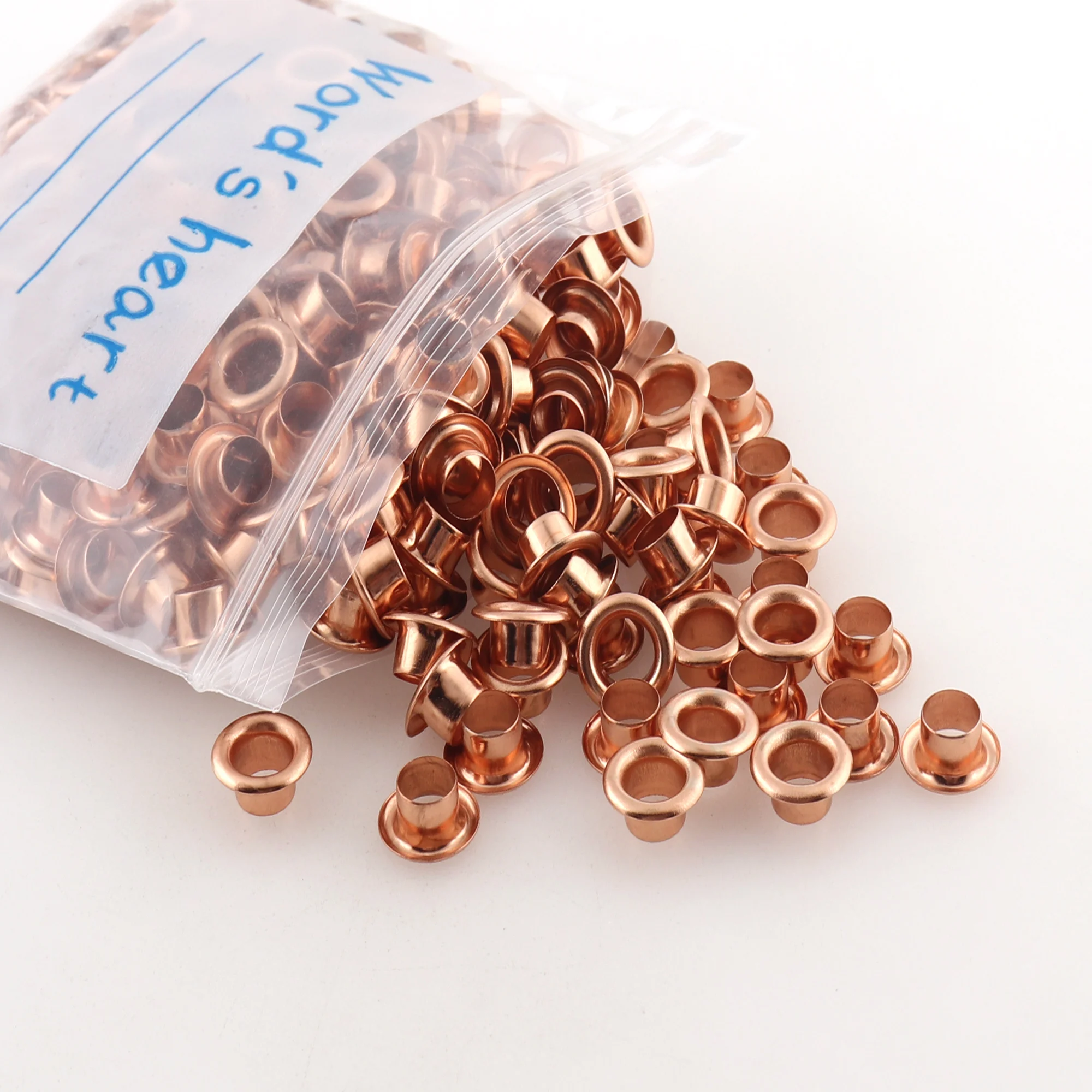 100pcs-6mm-Rose-Gold-Eyelets-With-gasket-Round-Grommet-Eyelets-for ...