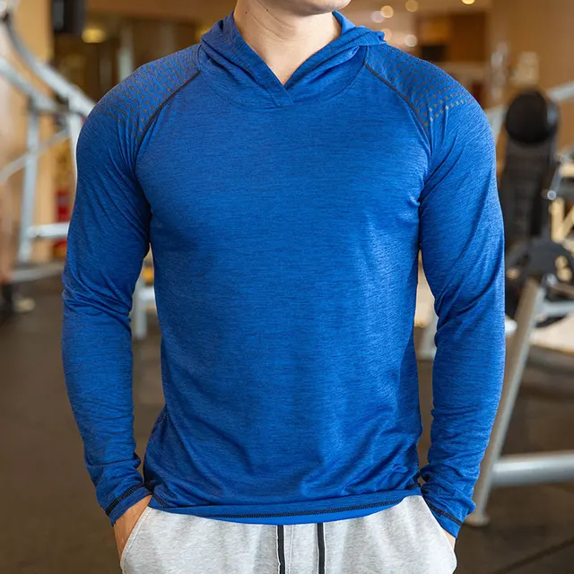Breathable Quick Dry Men’s Fitness Hooded T Shirt - Men's Fitness Apparel, Men's Sports ...