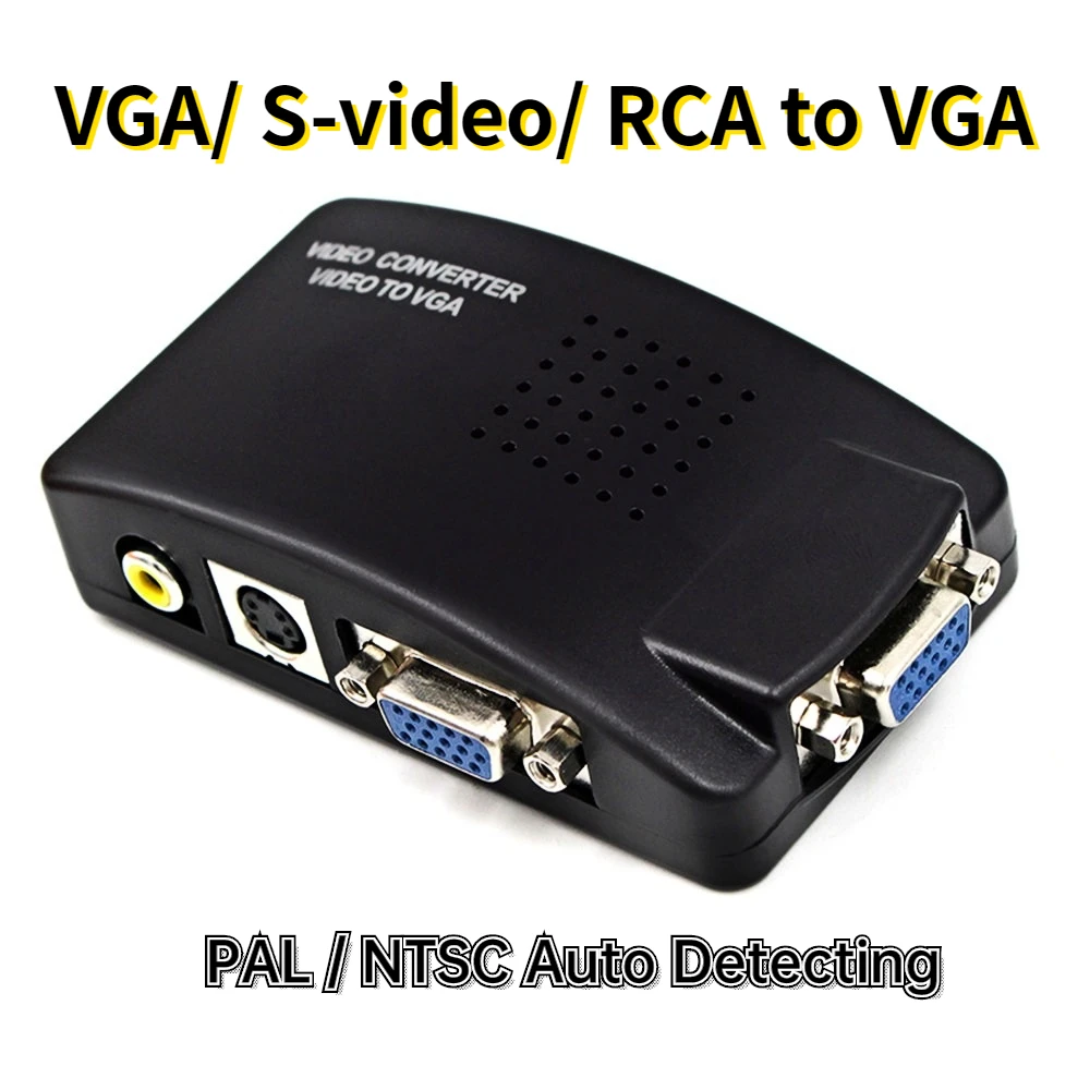 Convertidor AV VGA RCA s video VGA a VGA adaptador 1080P HD Video ...