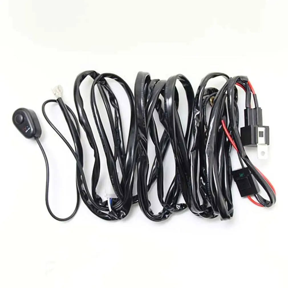 Universal 12V 40A Car Fog Light Wiring Harness Kit Loom For LED Work ...