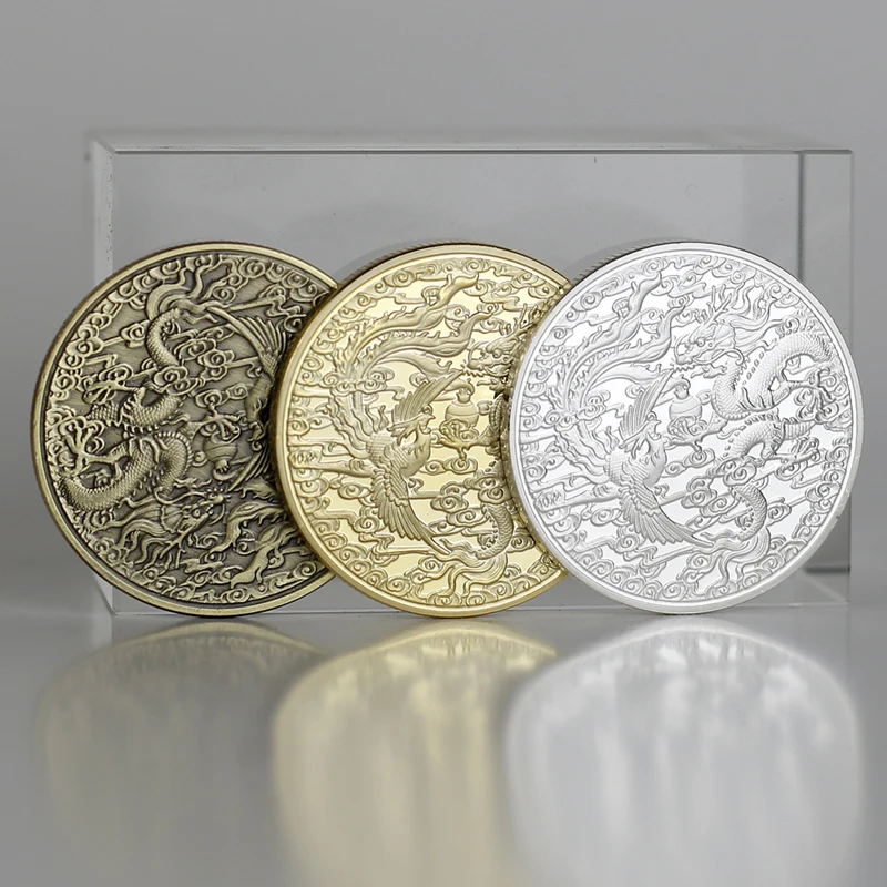 3pcs-lot-Dragon-and-Phoenix-Chengxiang-Coin-Zodiac-Dragon-and-Phoenix ...