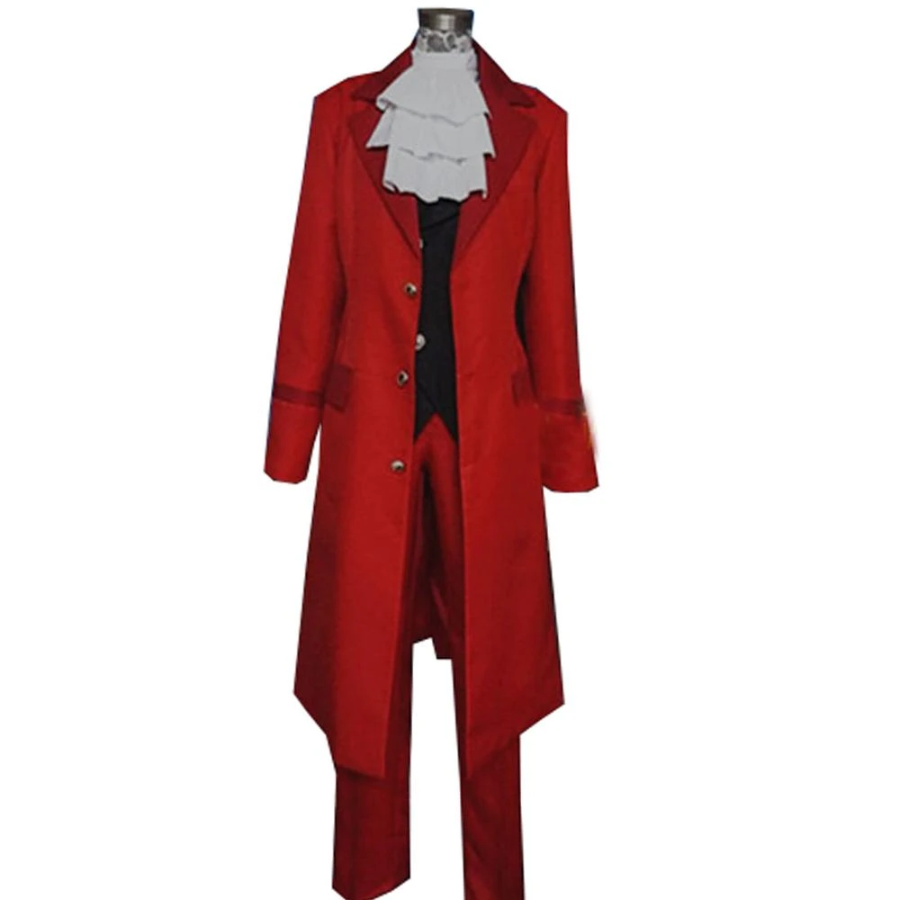 Anime Ace Attorney Apollo Justice Miles Edgeworth Red Cosplay Costume ...