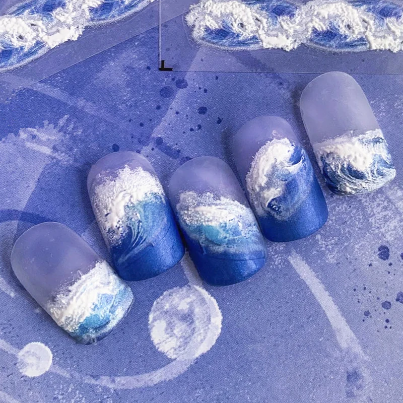 Ocean Wave Nails