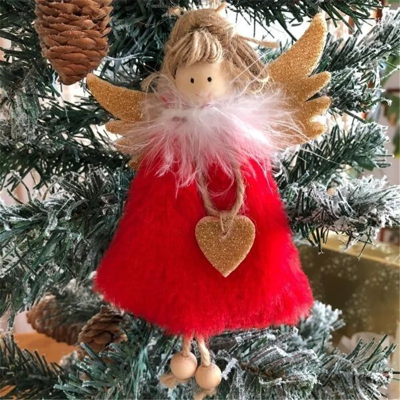 Christmas Tree Angel Red