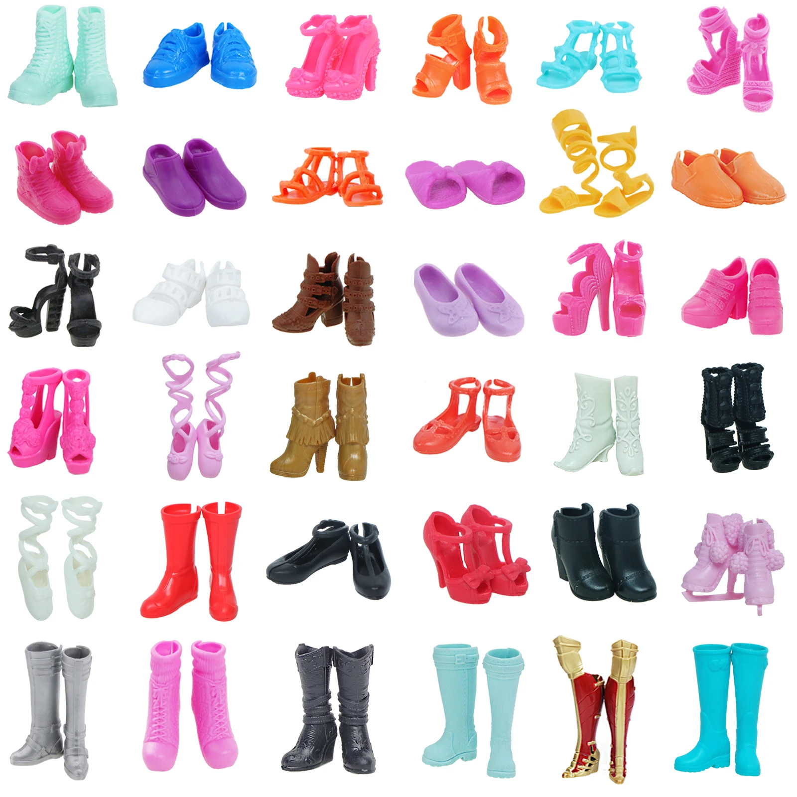 Barbie Boots Shoes Dolls | Shoes Barbie Doll Pack | Lot 40 Pairs Barbie ...