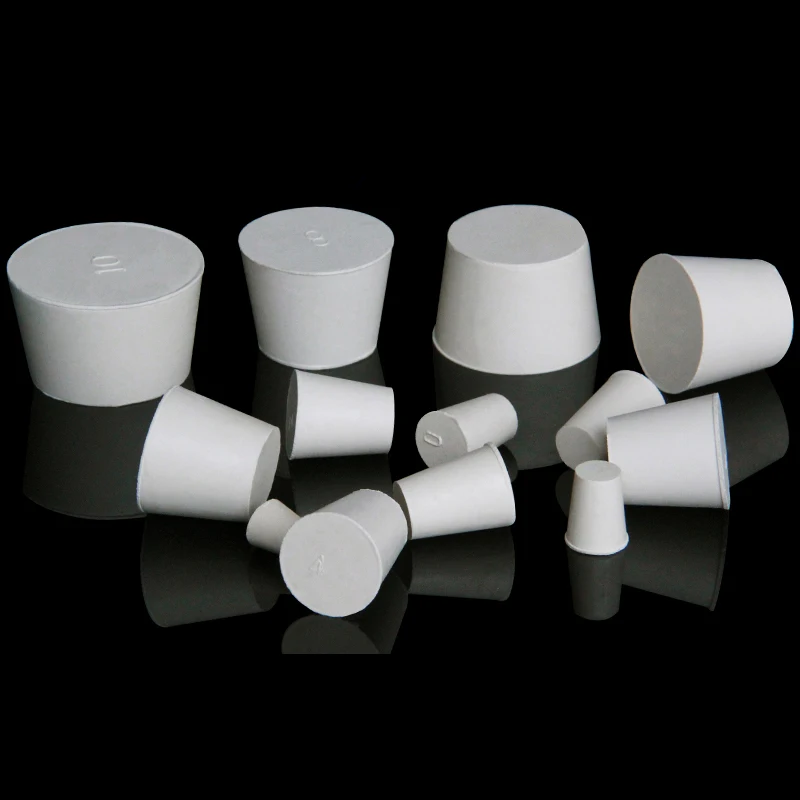000#-14# White Solid Rubber Stopper Push-in Sealing Plug Laboratory ...