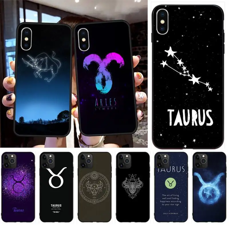 YJZFDYRM 12 constellations Taurus Soft Phone Case Capa for iPhone 11 ...