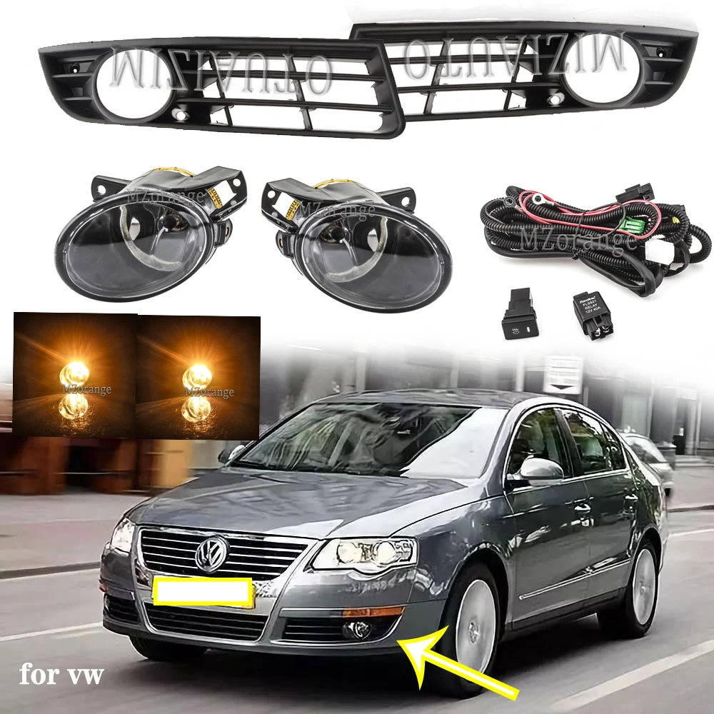 Led-Halogen-Fog-Lights-Cover-Lamps-For-Volkswagen-For-Passat-b6-2006 ...