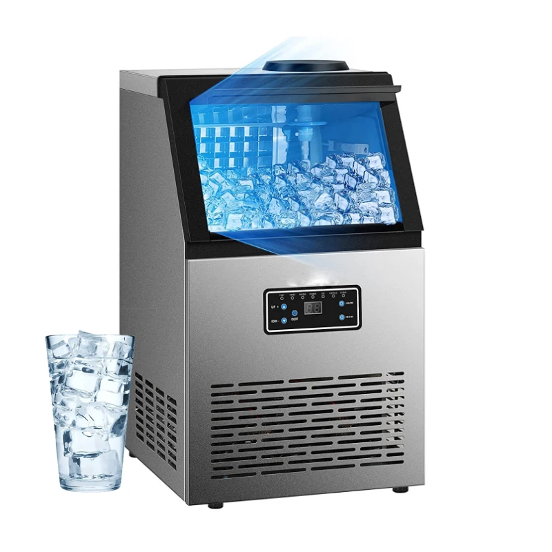 60KG Ice Maker commercial cube ice machine automatic /home ice machine ...