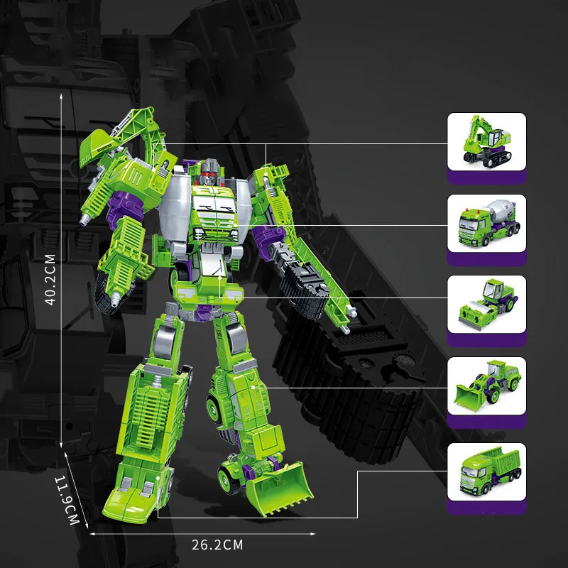 Transformation Mini 5 In 1 Car Robot Toy Anime Action Collision ...