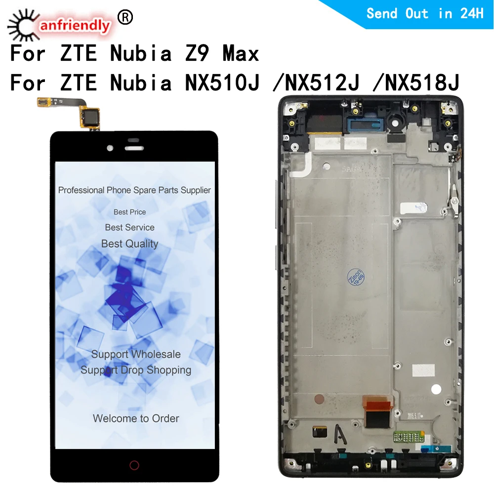 ЖК-дисплей для ZTE Nubia Z9 Max NX510J NX512J NX518J Z9max ЖК-дисплей+ сенсорный экран ...