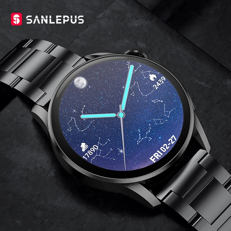SANLEPUS 2022 NEW Wireless Charging Smart Watch Women Men Smartwatch ...