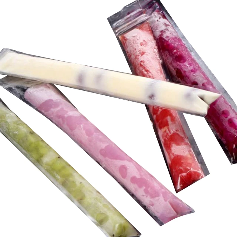 DIY 20 Pcs Plastic Ice Candy Bag Freezer Ice Cream Popsicles Gift for ...