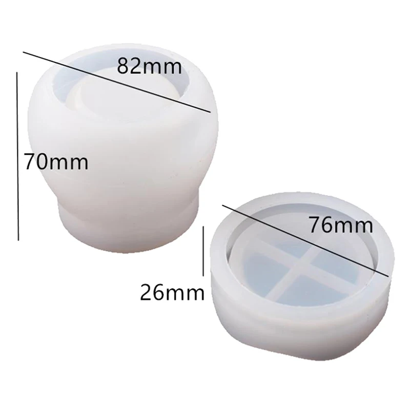 Crystal-Silicone-Epoxy-Resin-Mold-DIY-Pudding-Cup-Containing-Box-With ...